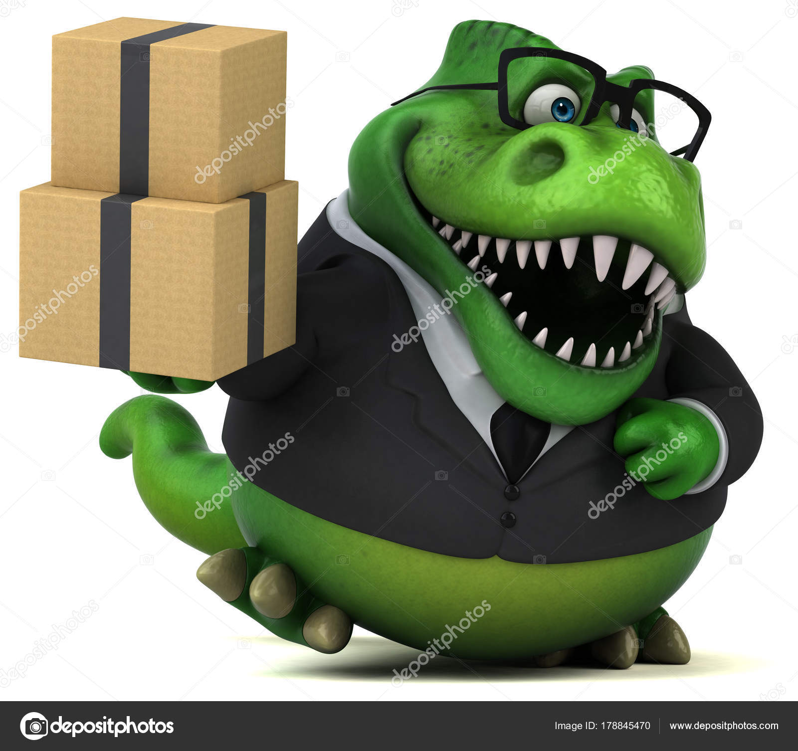 Fun Cartoon Character Boxes Illustration Stock Photo by ©julos 178845470