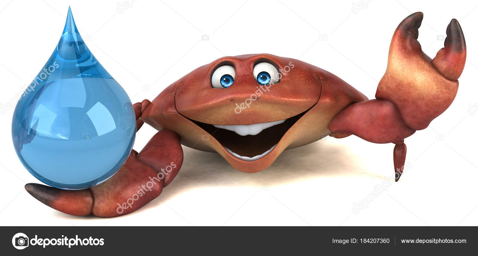 Fun Cartoon Character Waterdrop Illustration Stock Photo by ©julos ...