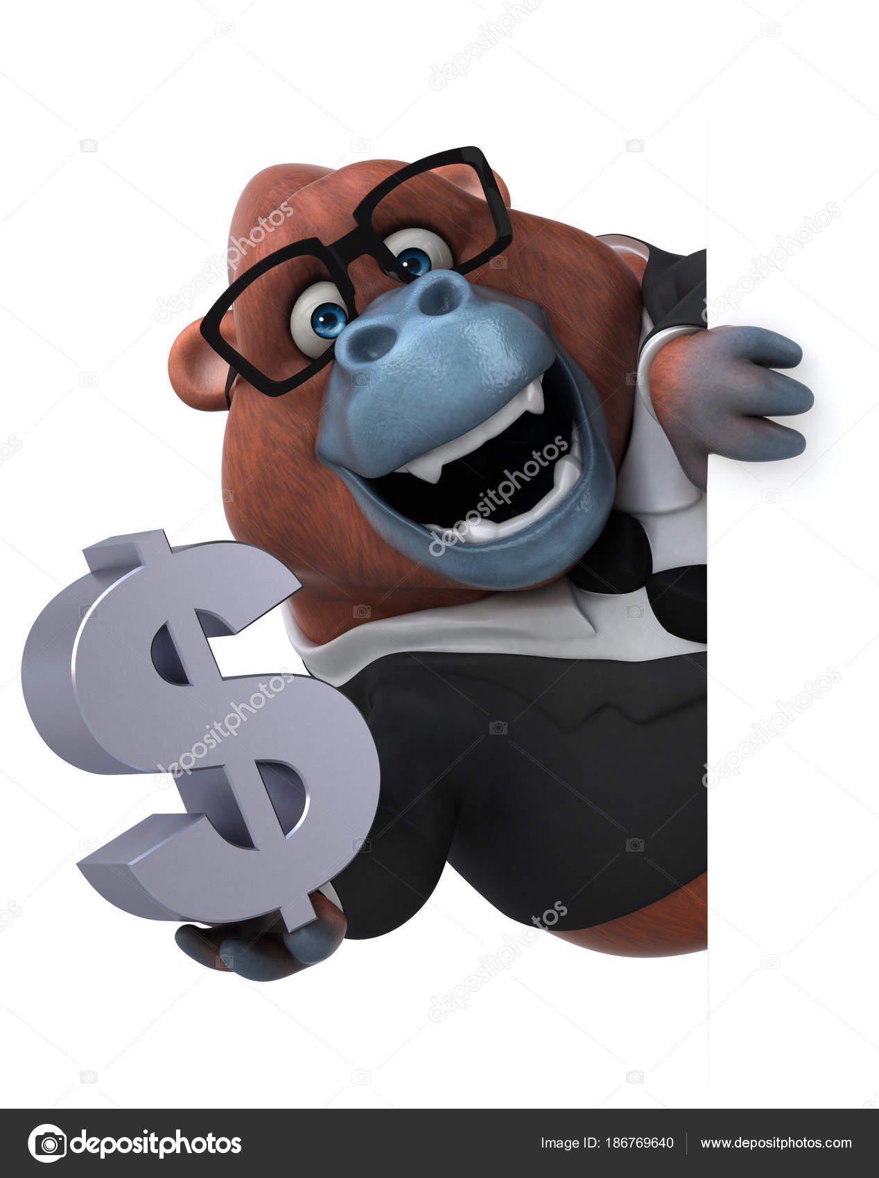 Funny Cartoon Character Dollar Illustration Stock Illustration by ...