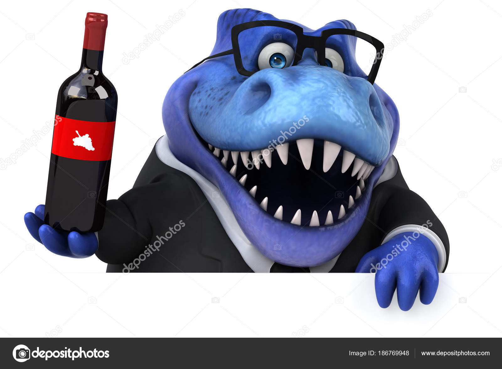 Funny Cartoon Character Wine Illustration — Stock Photo © julos #186769948