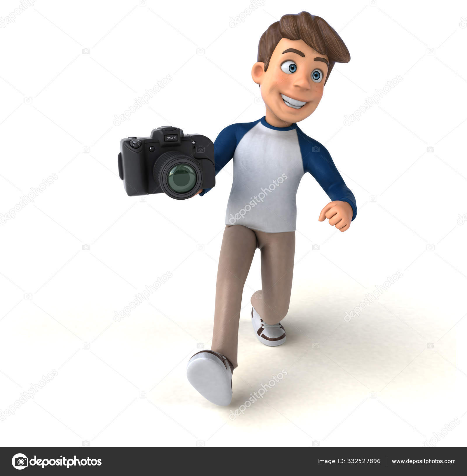 Fun Cartoon Character Camera Illustration — Stock Photo © julos #332527896
