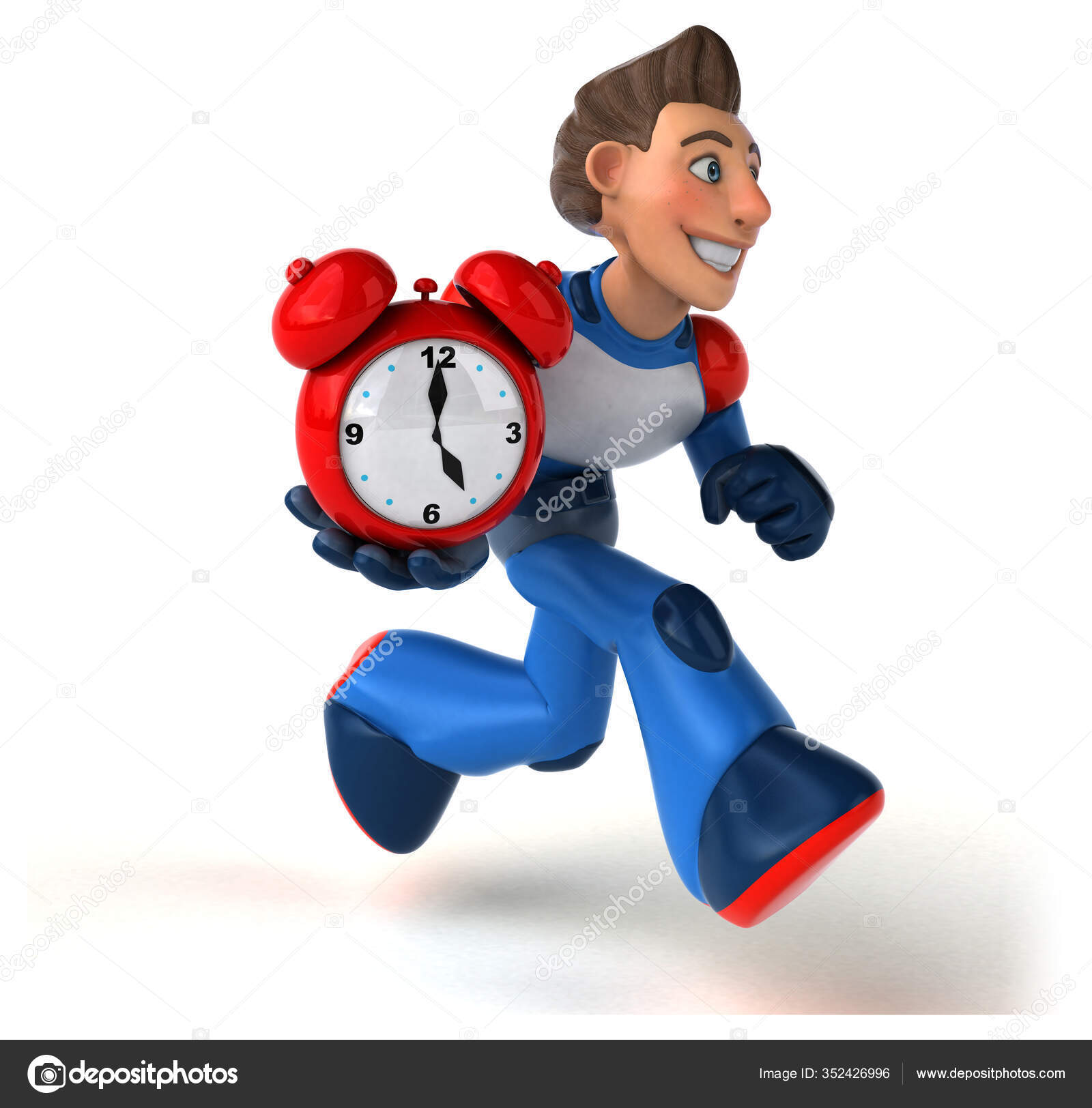 Super Modern Superhero Clock Illustration Stock Illustration by ©julos ...