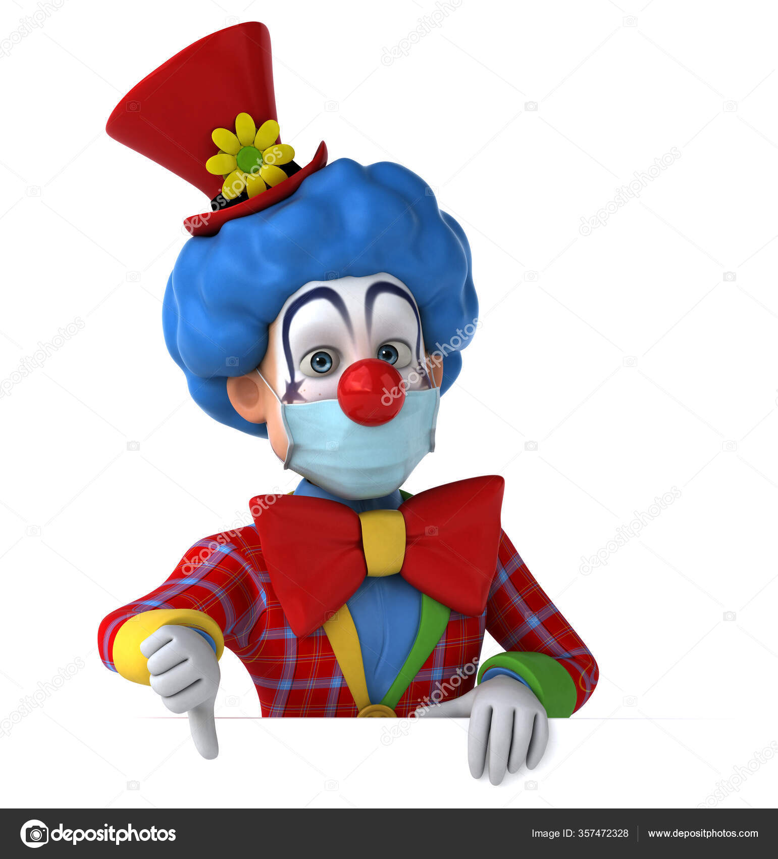 Illustration Cartoon Character Clown Mask Stock Illustration by ©julos ...