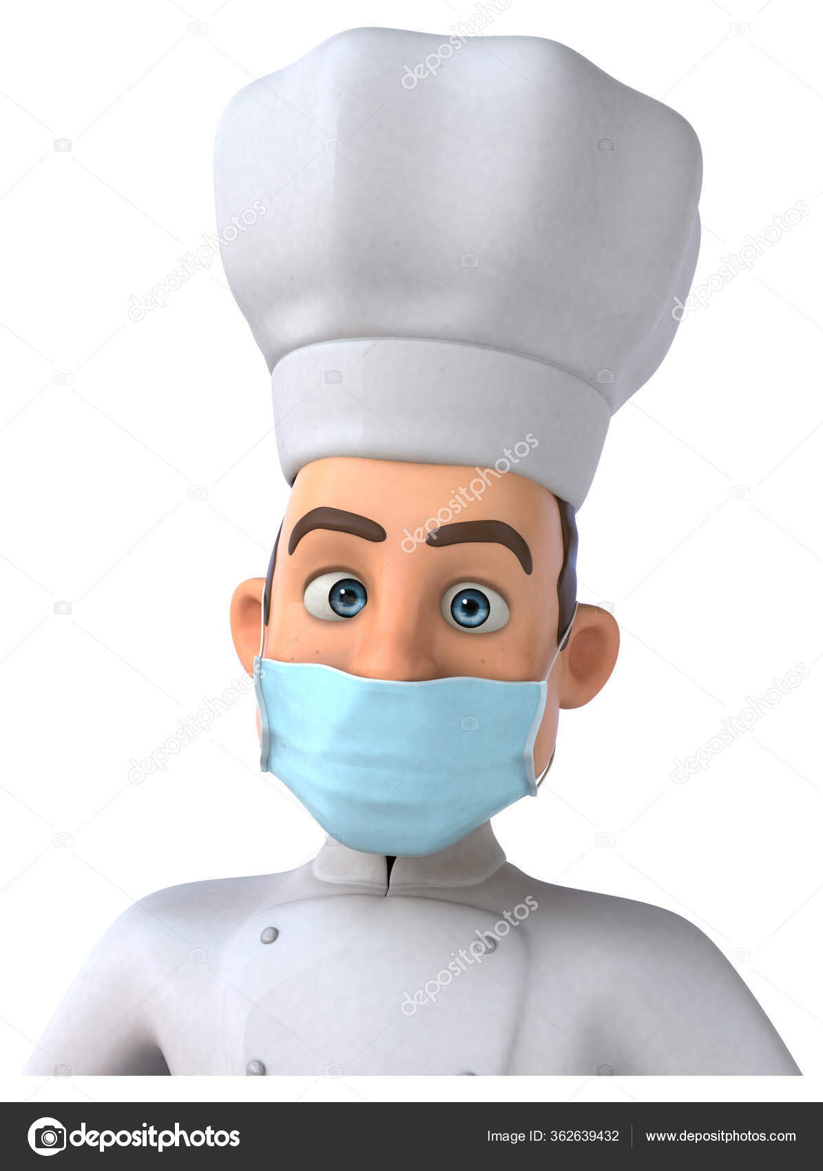 Illustration Cartoon Character Chef Mask Stock Photo by ©julos 362639432