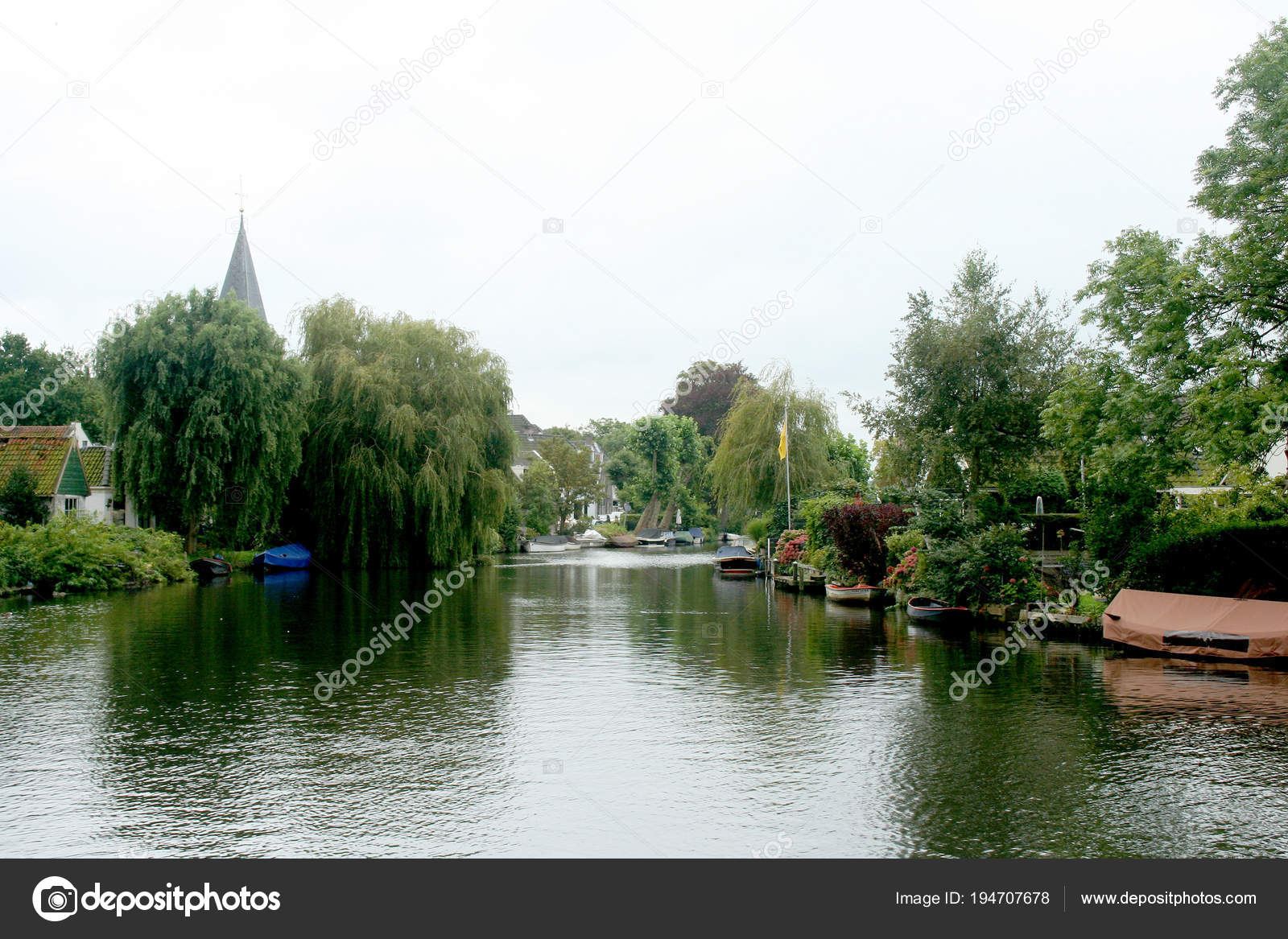 Village view over river Vecht — Stock Editorial Photo © joophoek #194707678
