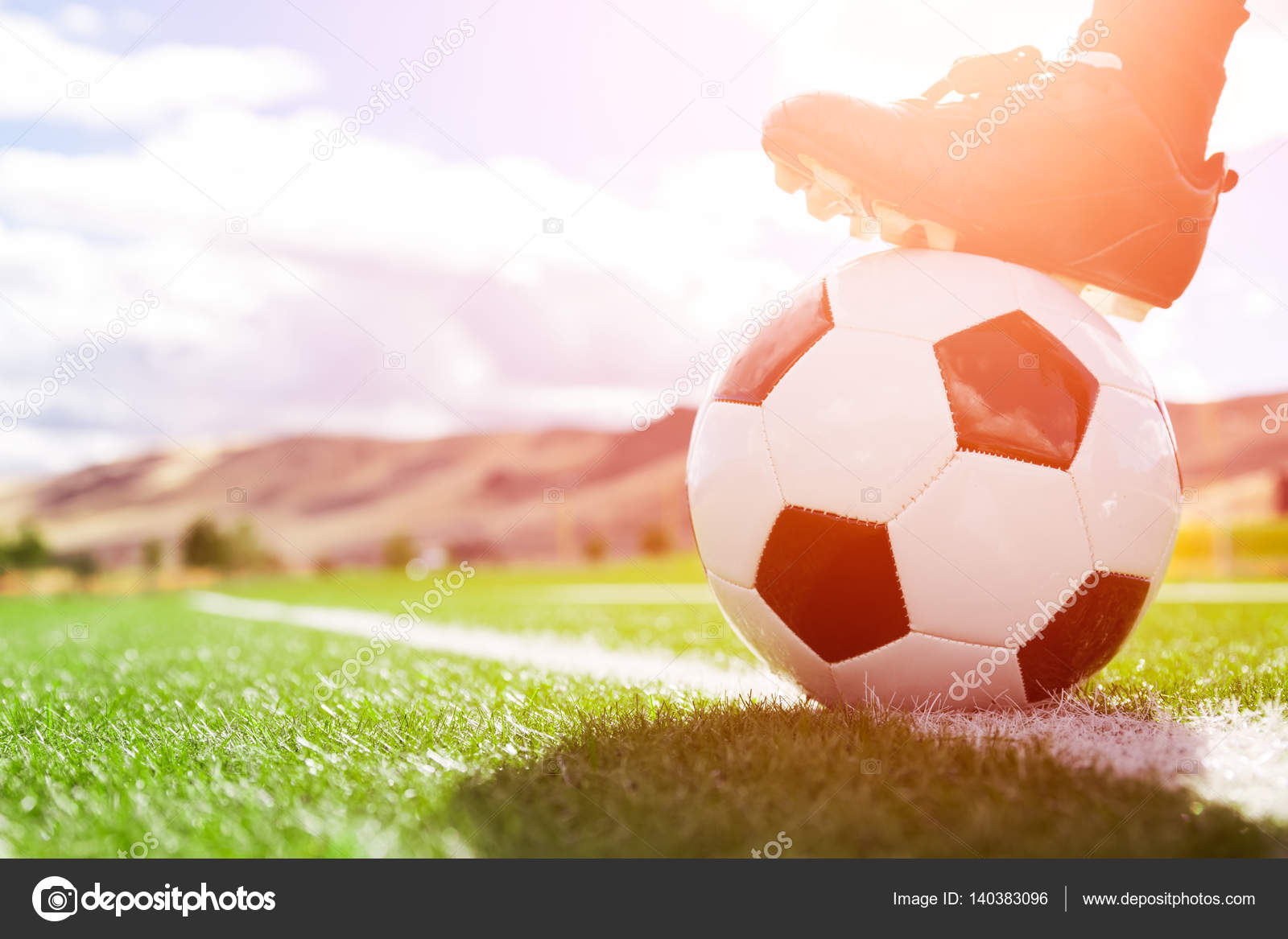 Traditional soccer ball Stock Photo by ©mblach 140383096