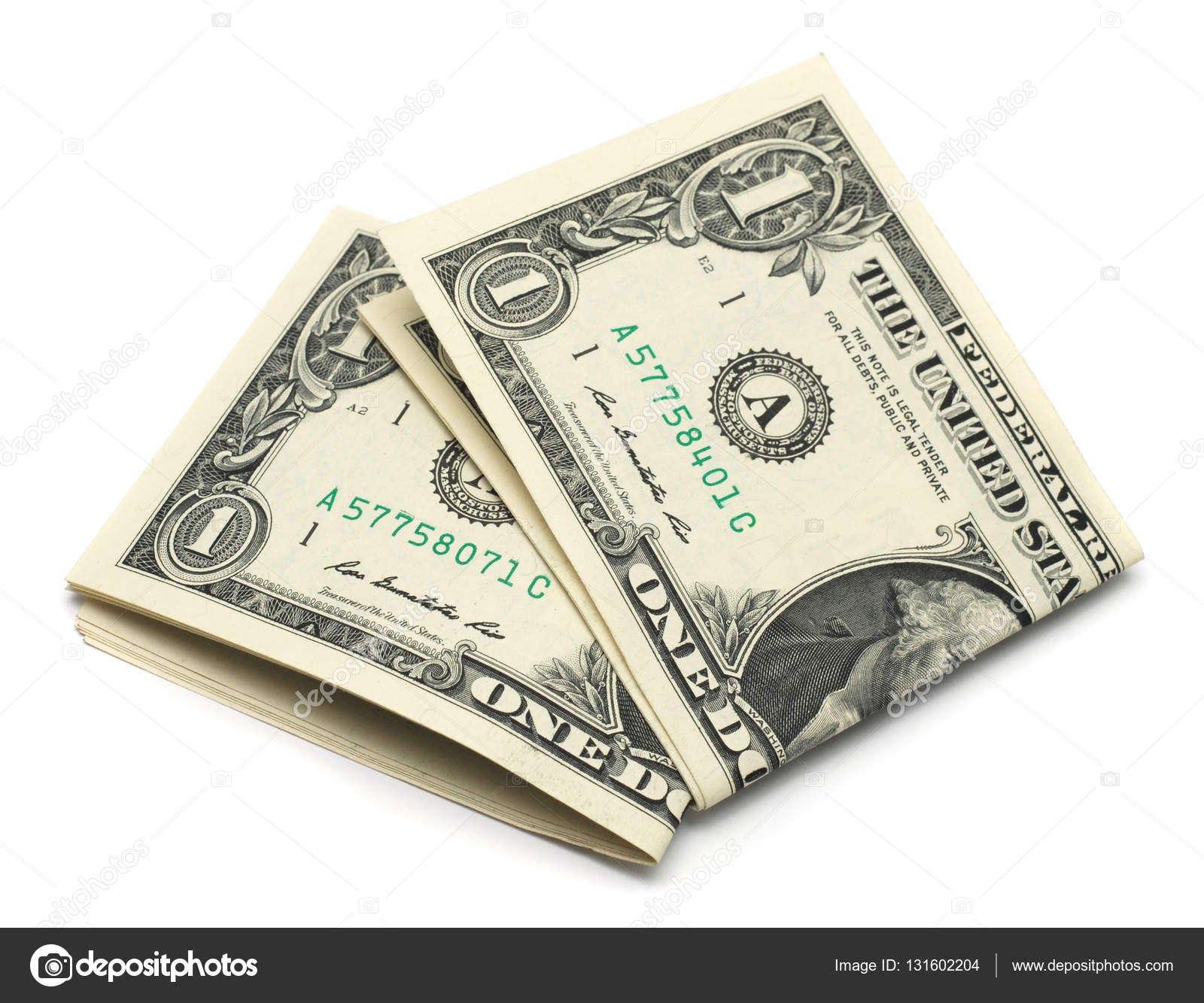 Banknotes one dollar isolated — Stock Photo © Ian_2010 #131602204