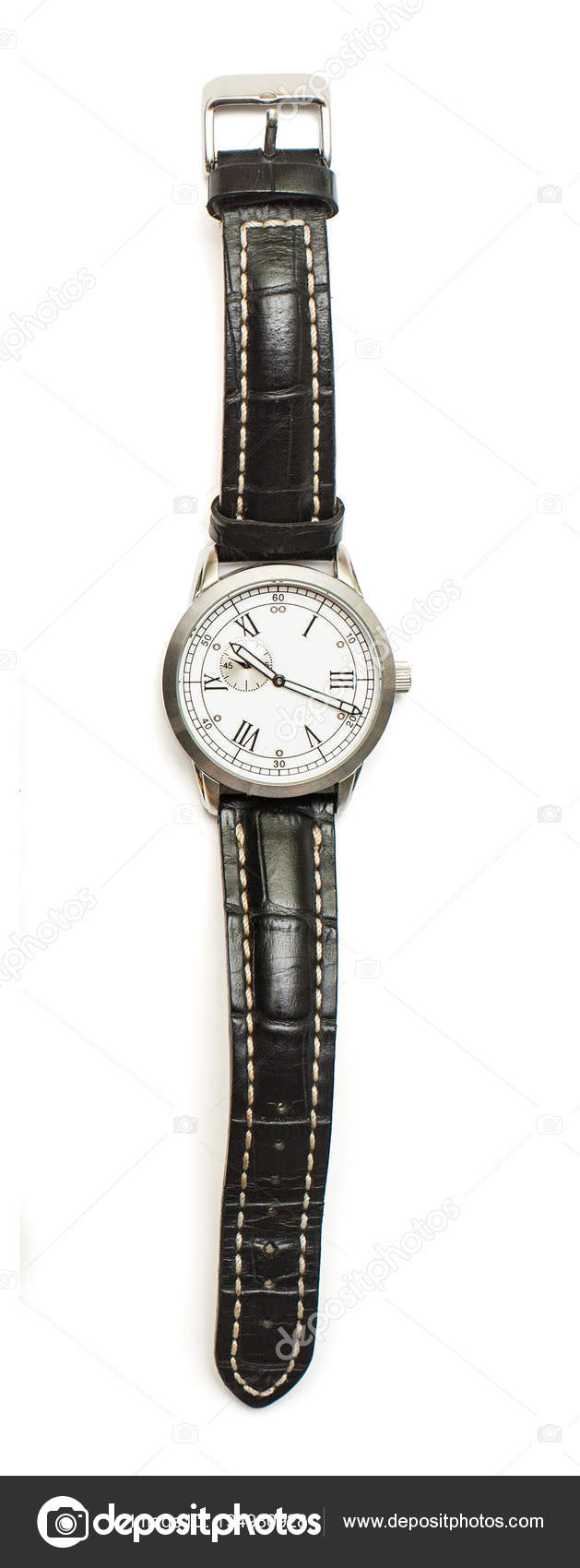 Men's Mechanical Watch Isolated White Background Stock Photo by ©Ian ...