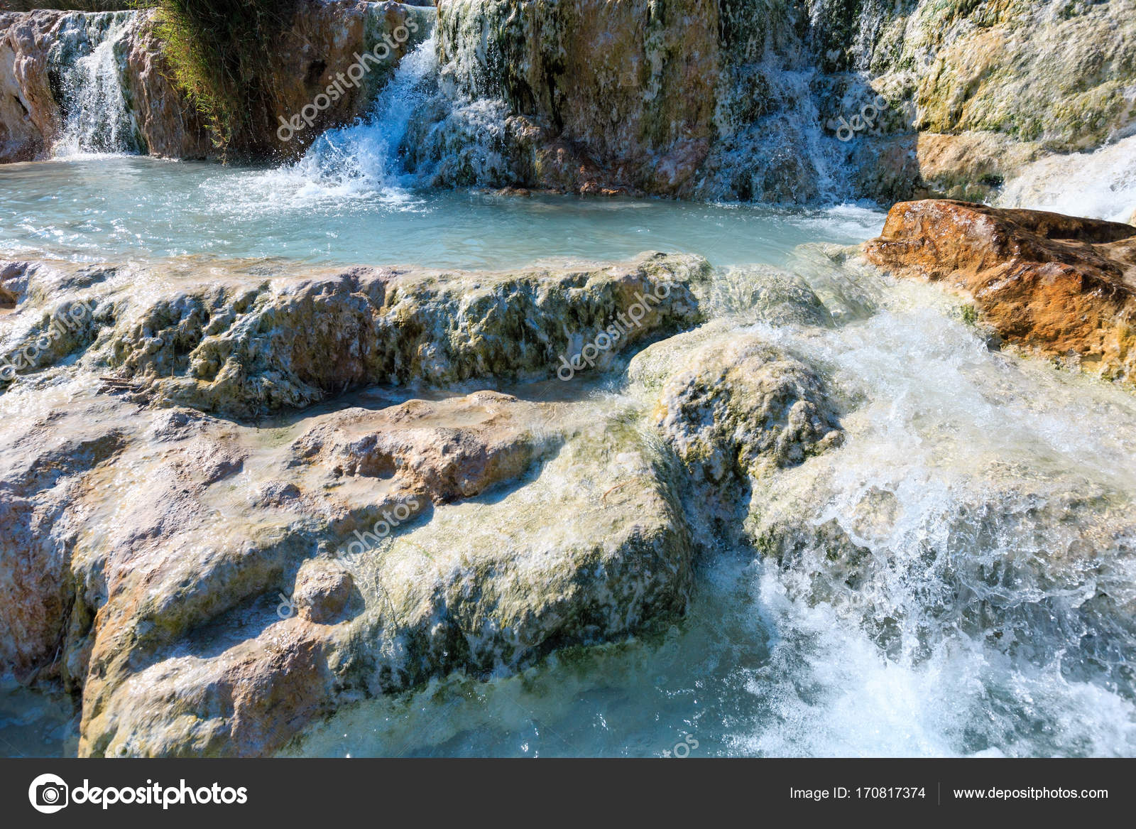 Natural spa Saturnia thermal baths, Italy Stock Photo by ©wildman 170817374