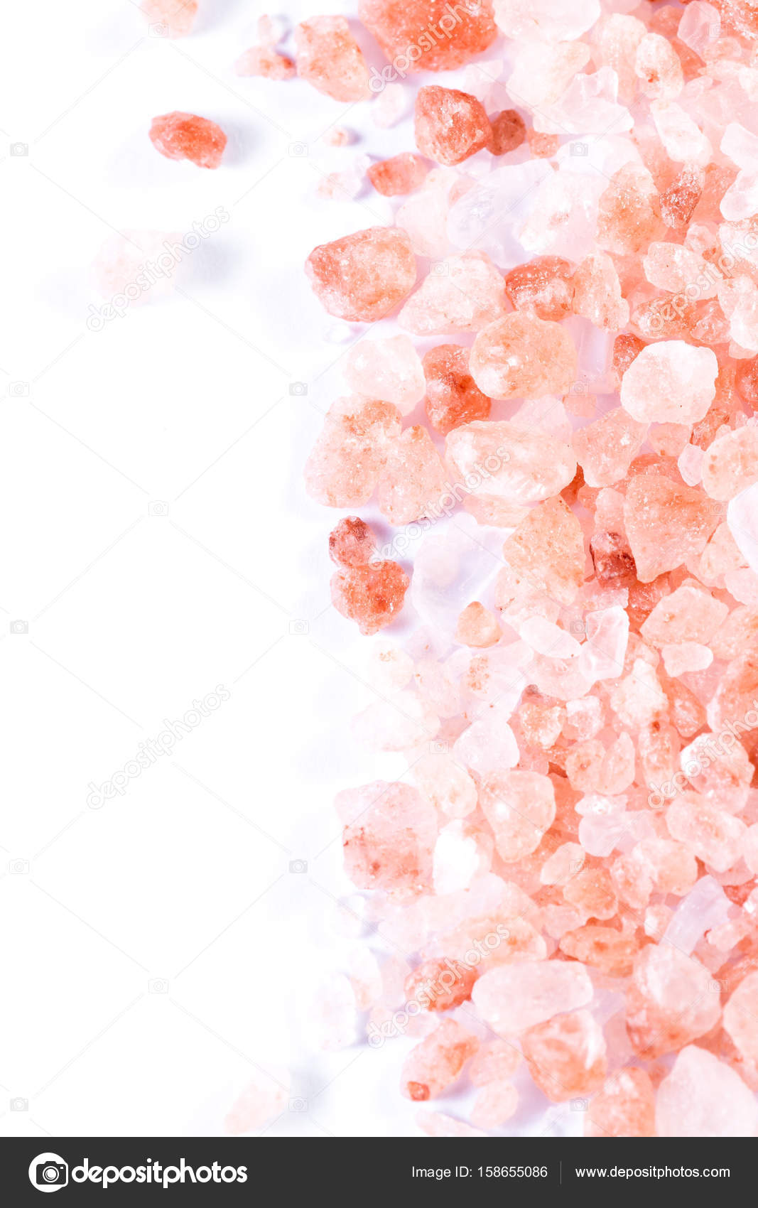 Himalayan pink salt on white Stock Photo by ©wollertz 158655086