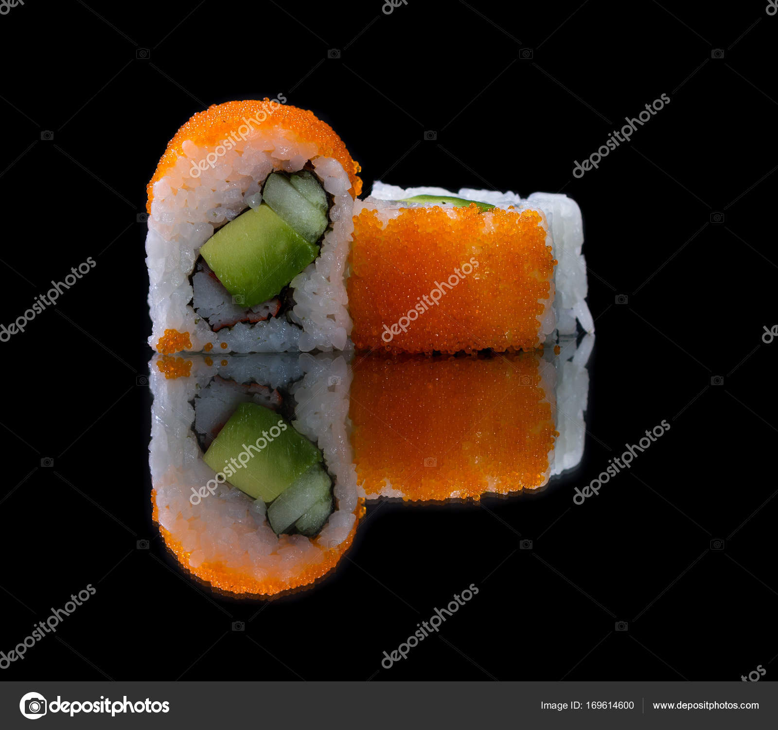 Glowing sushi roll Stock Photo by ©wollertz 169614600