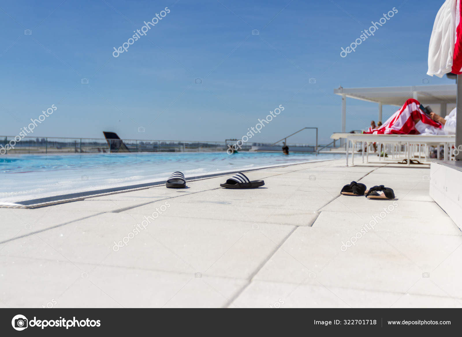 Rooftop pool overlooking the runway – Stock Editorial Photo © wollertz ...