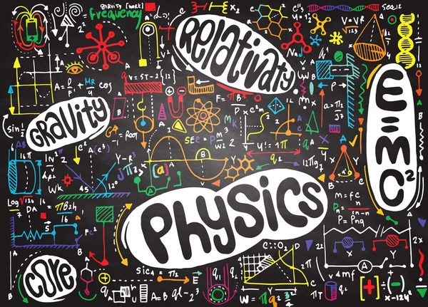 Physical formulas and phenomenon. hand-drawn illustration. scien Stock ...