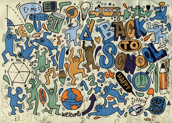 Back to school themed doodle background,School doodles, vector s Stock ...