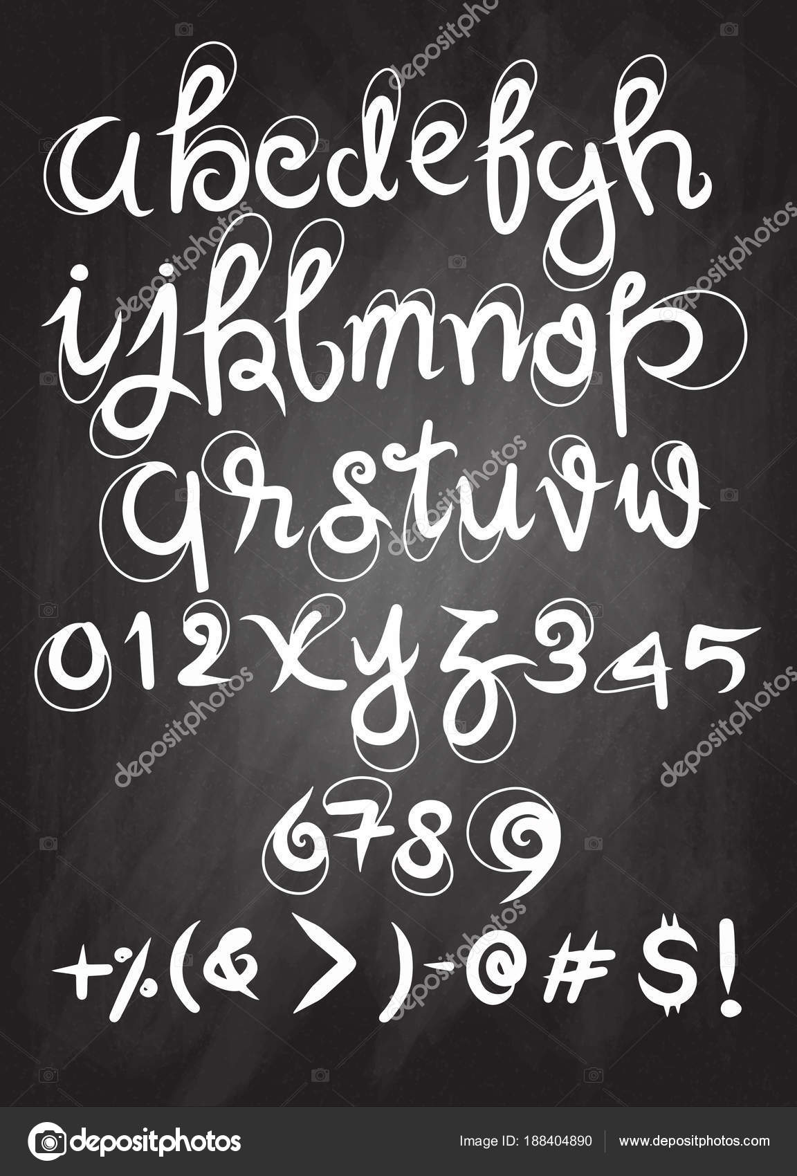 Vector handwritten brush script. Luxury letters isolated on whit Stock ...