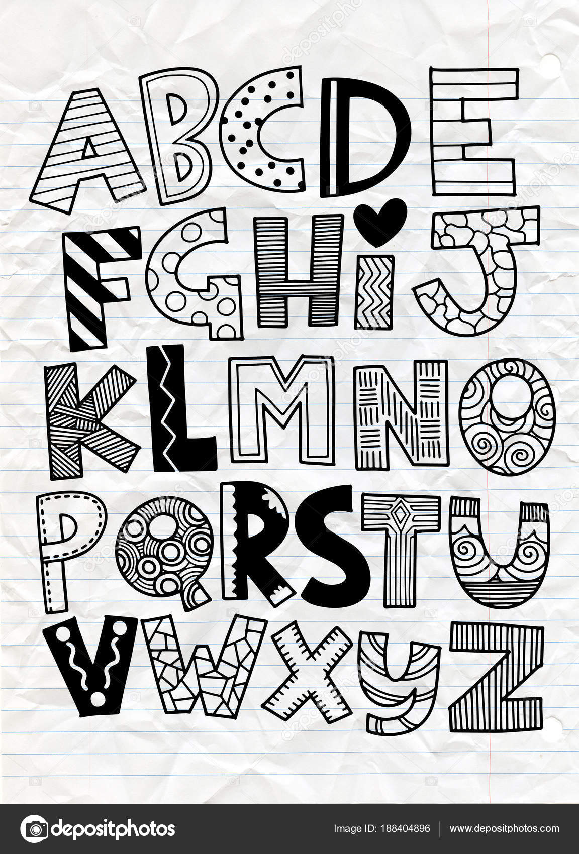 Funny hand drawn alphabet drawing on background — Stock Vector ...