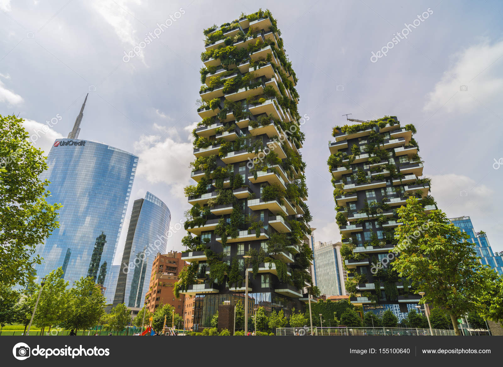 MILAN, ITALY - MAY 28, 2017: Bosco Verticale (Vertical Forest) l ...
