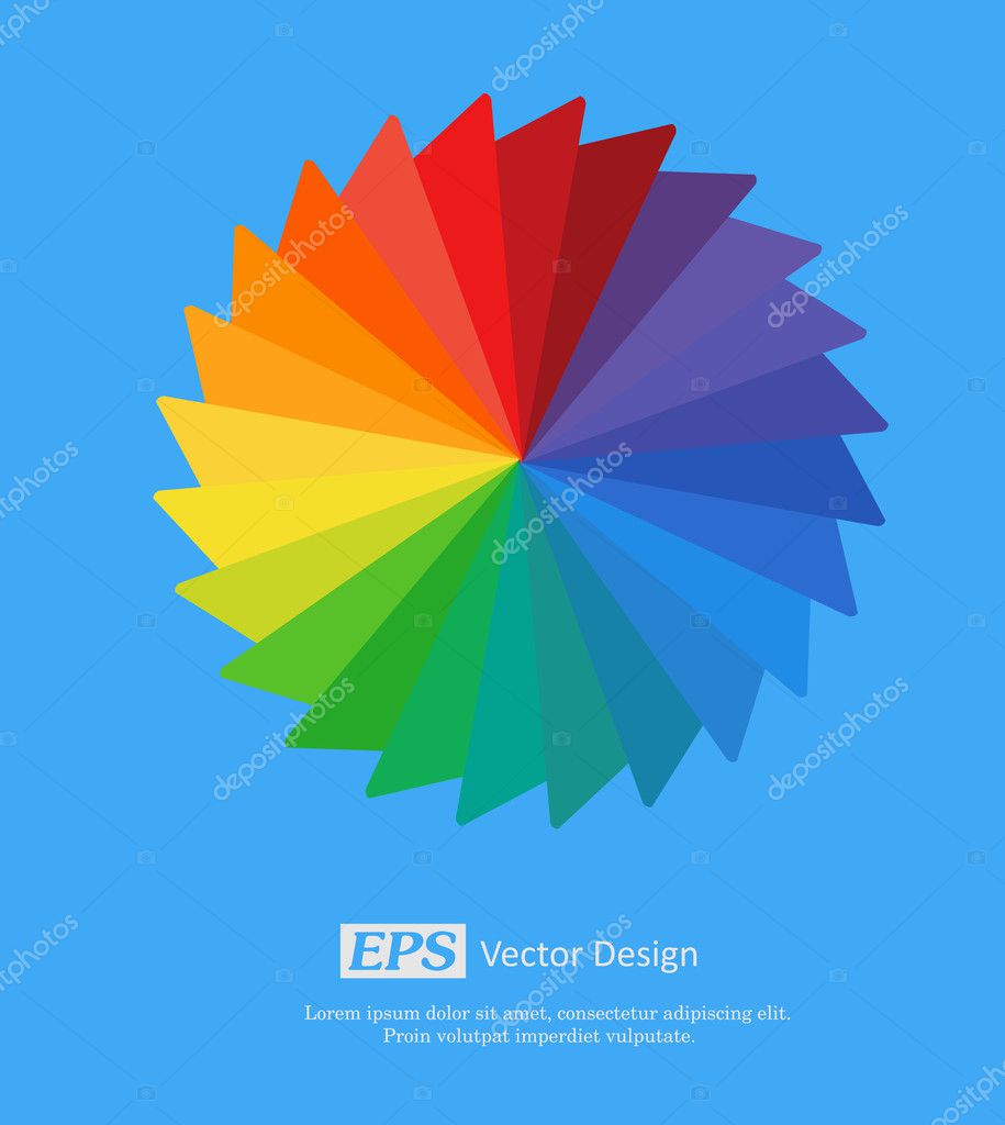 Rainbow Wheel Vector Stock Vector by ©baavli 126159712