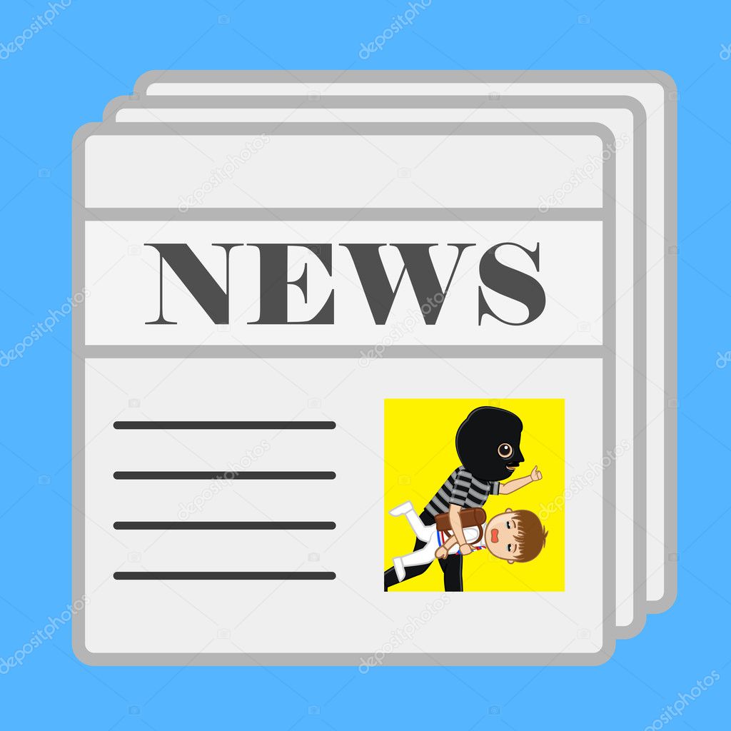 Breaking News - Robber Kidnapped a Kid Concept Stock Vector Image by ...