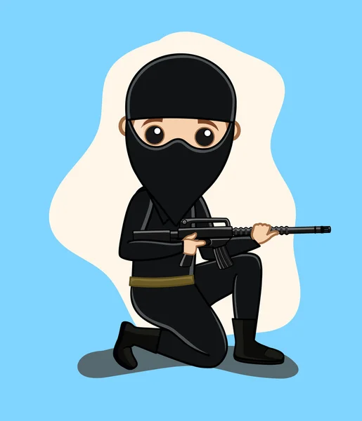 ᐈ Man holding a gun cartoon stock vectors, Royalty Free man holding gun ...