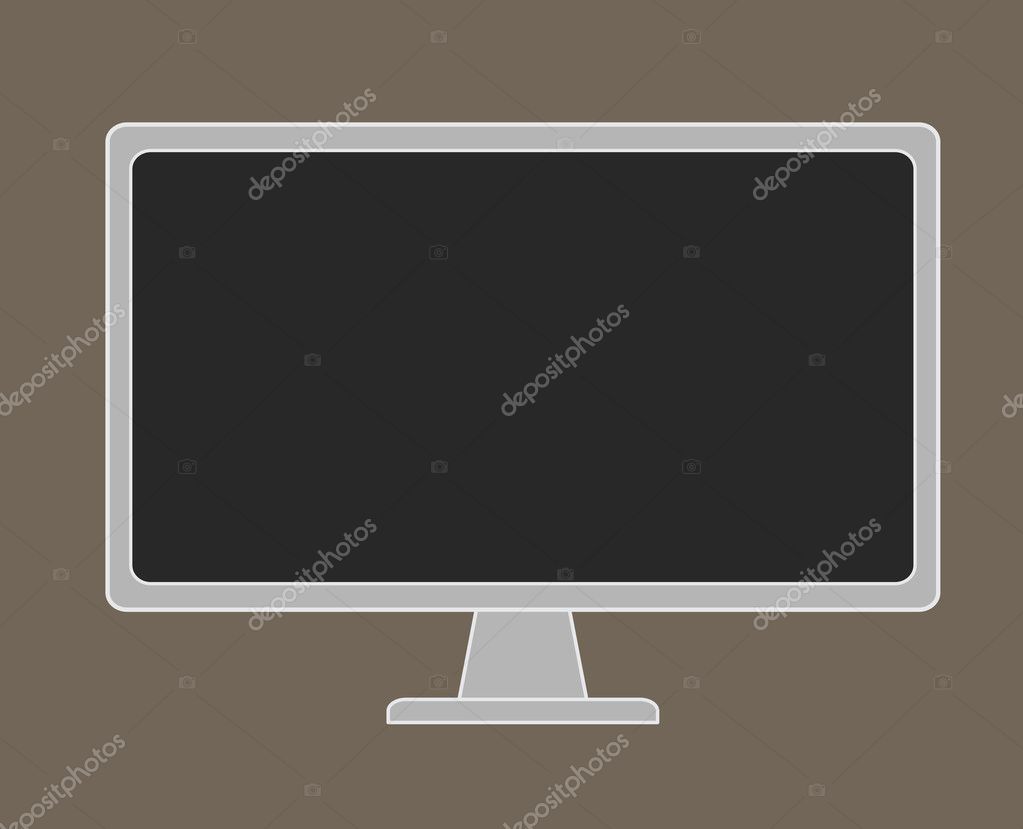 Vintage Monitor Vector Stock Vector Image by ©baavli #127445200