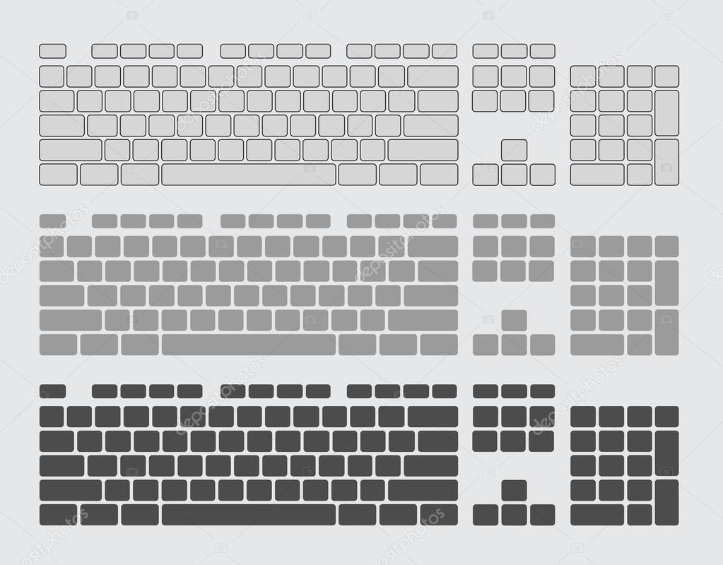 Teclado llaves vector conjunto Vector de stock por ©baavli 127447316