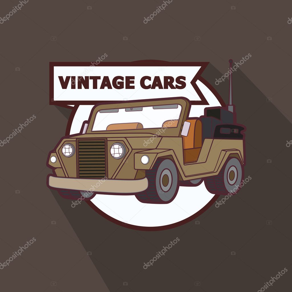 Vintage Jeep Vector Stock Vector by ©baavli 127576976