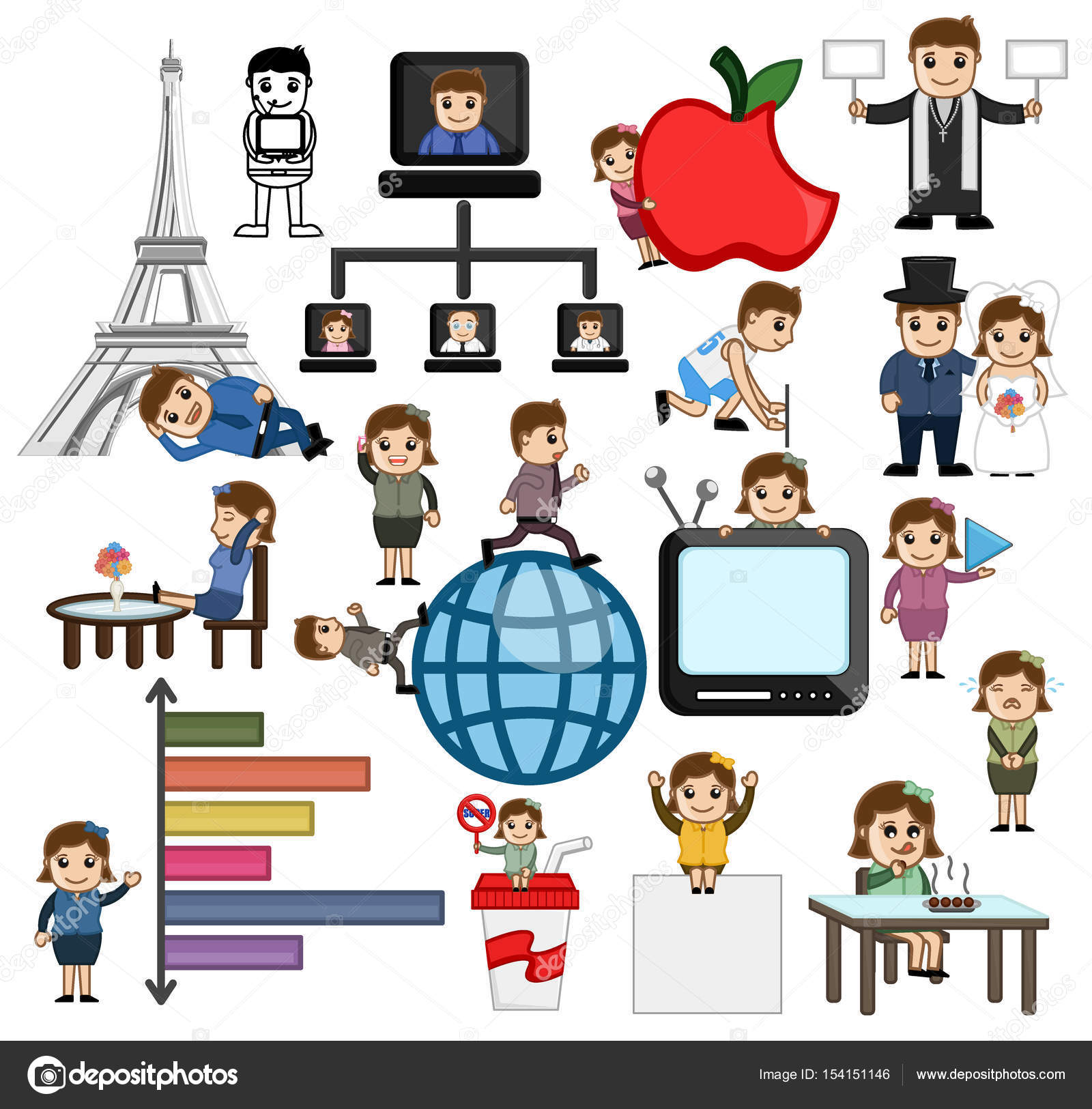 Business Technology Cartoon Vector Graphics — Stock Vector © baavli ... Business Technology Cartoon Vector Graphics — Stock Vector © baavli ...