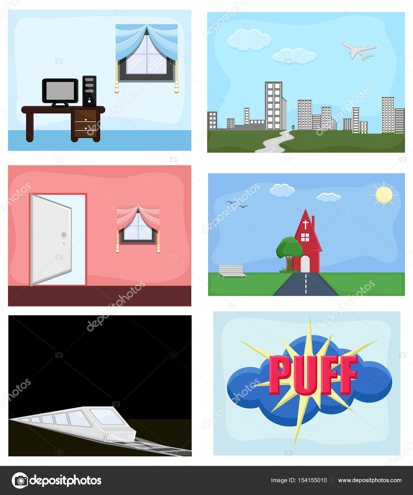 Various Comic Graphics Vectors Stock Vector Image by ©baavli #154155010