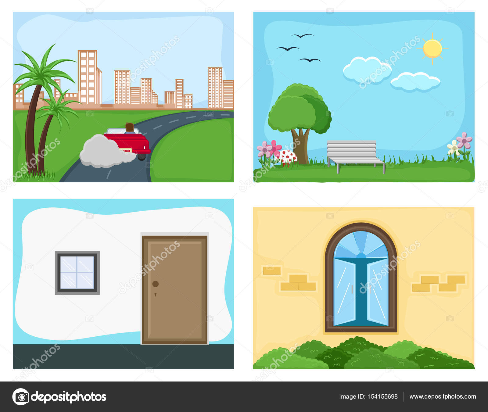 Cartoon Backgrounds Vector Graphics Stock Vector Image by ©baavli ...