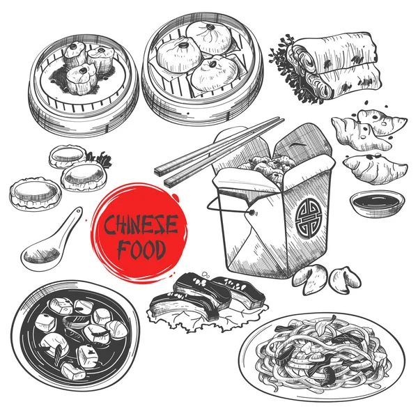 Chinese food drawing Vector Images, Royalty-free Chinese food drawing ...