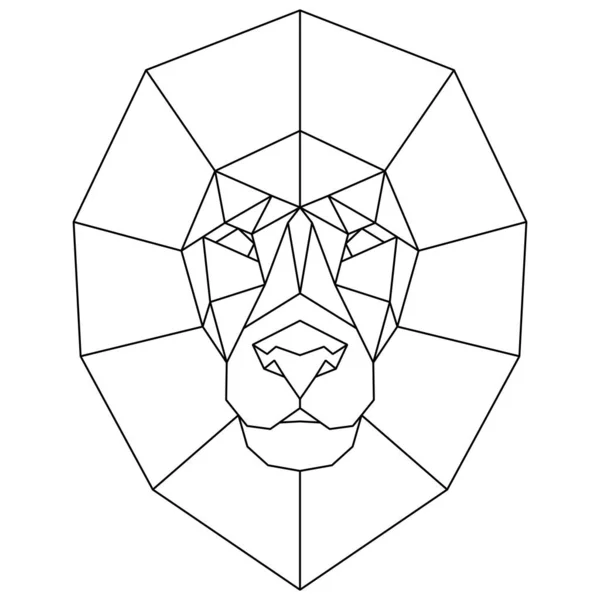Geometric Lion Drawing