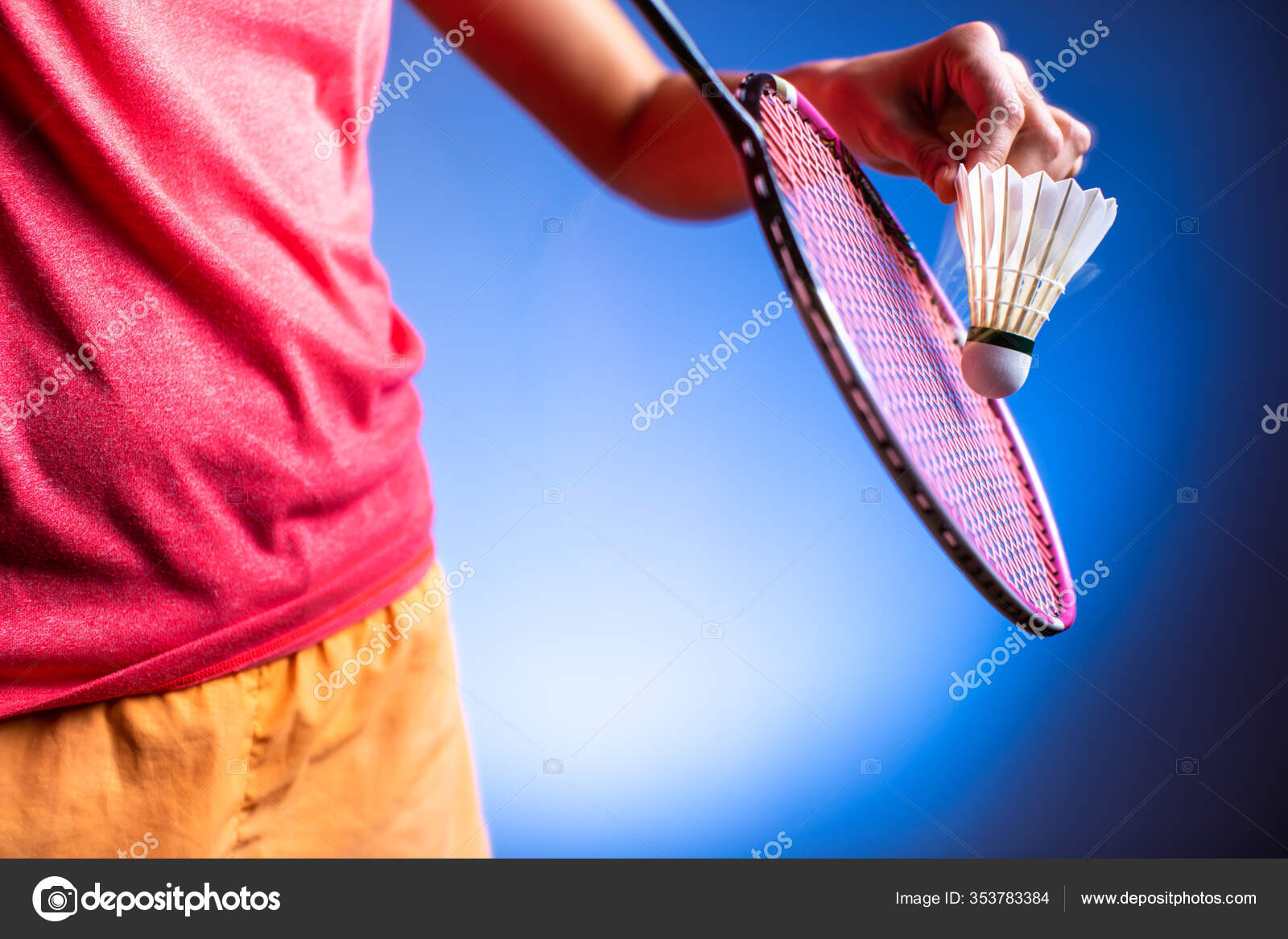 Badminton Racket Shuttlecock Closeup — Stock Photo © lightpoet #353783384