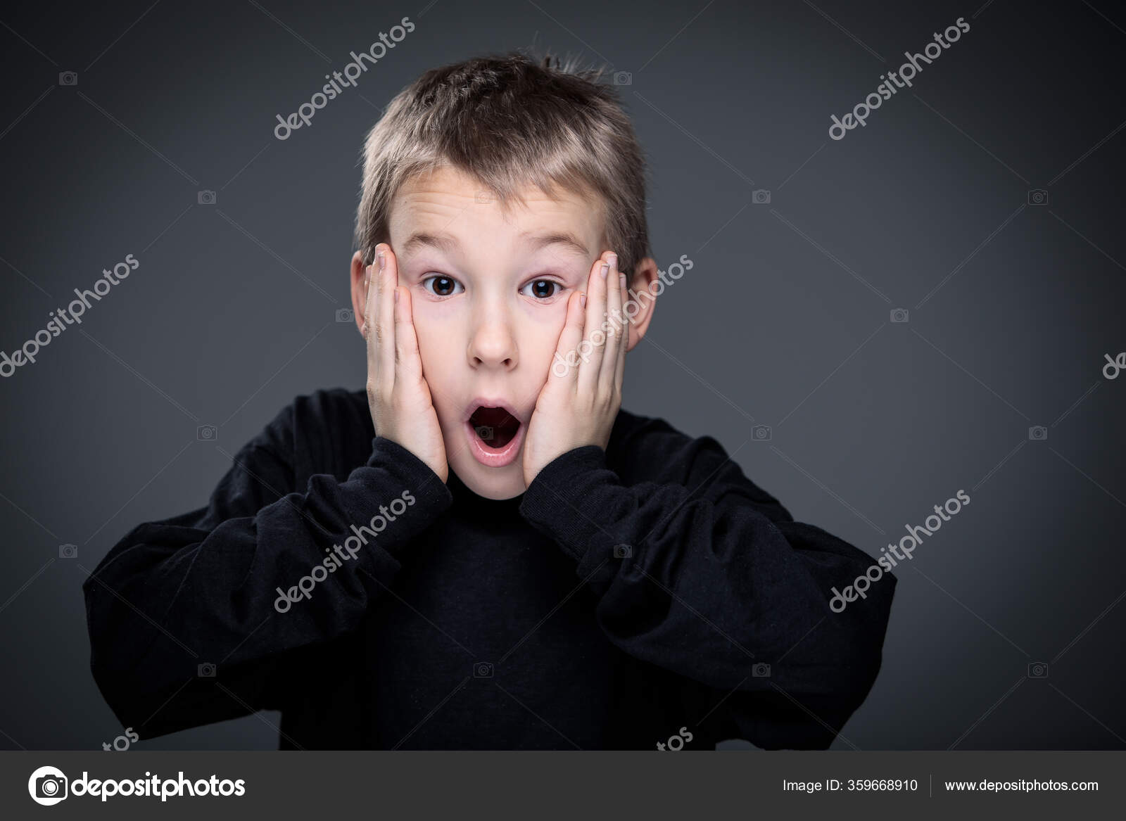 Grief Stricken Little Boy Feeling Intense Sorrow Remorse Sadnesss ...