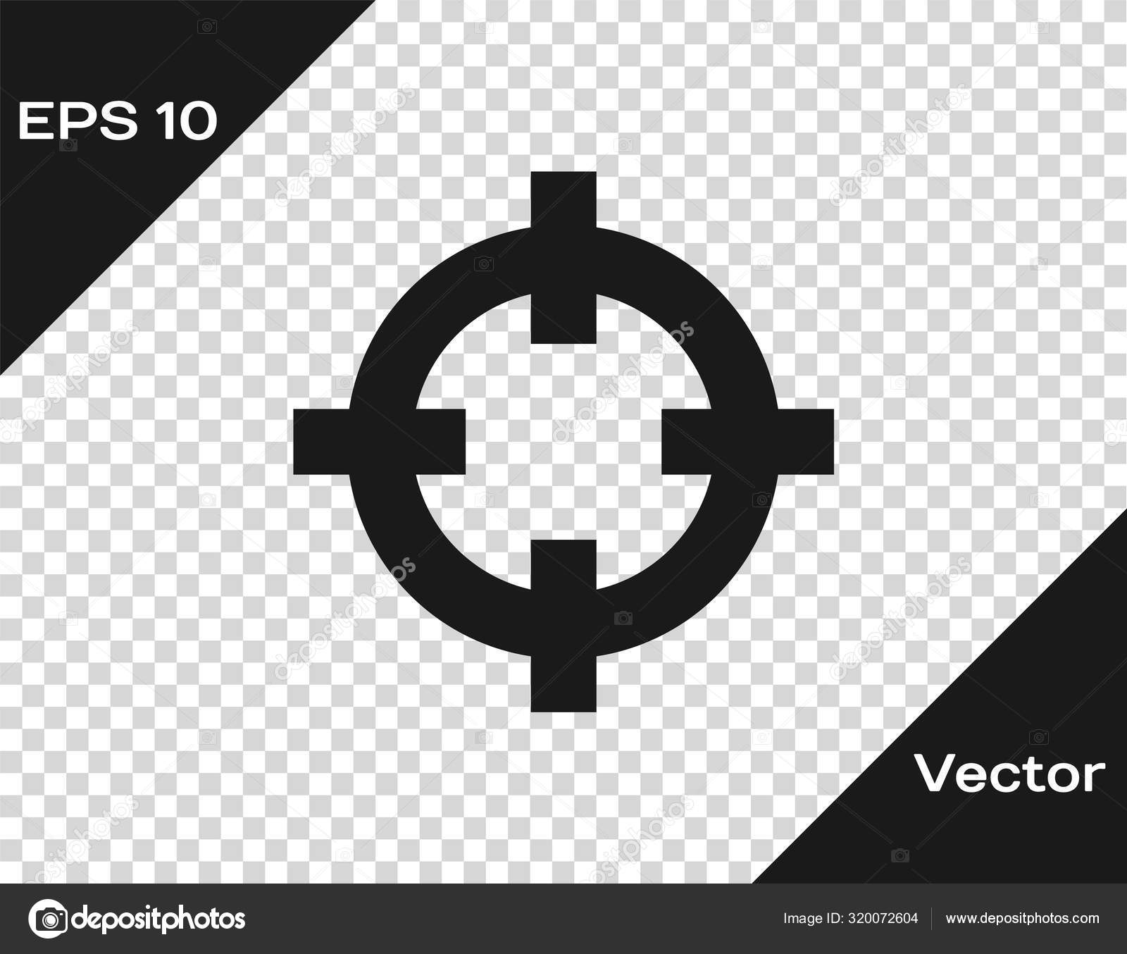 Grey Target sport for shooting competition icon isolated on transparent ...