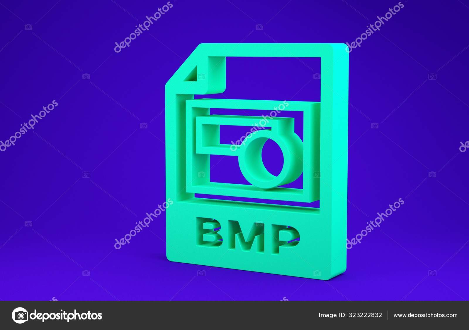 Documento de archivo BMP verde. Descargar icono del botón bmp aislado ...
