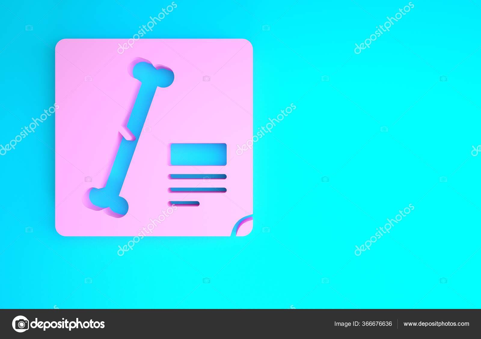 Pink X-ray shots icon isolated on blue background. Minimalism concept ...