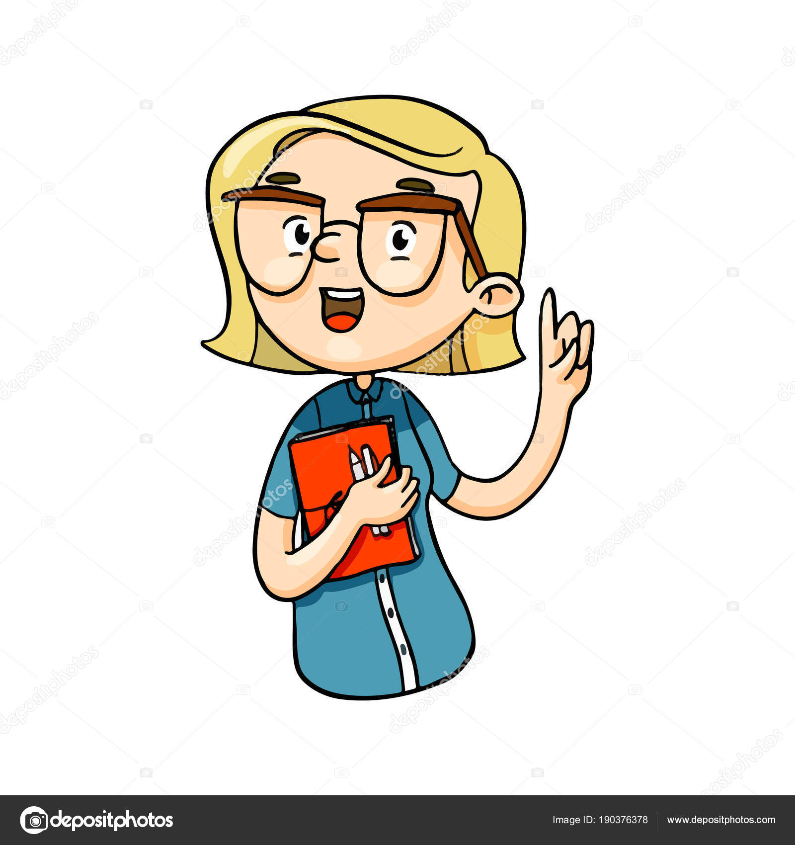 Clipart De Chica Inteligente Chica Inteligente De Dibujos Animados