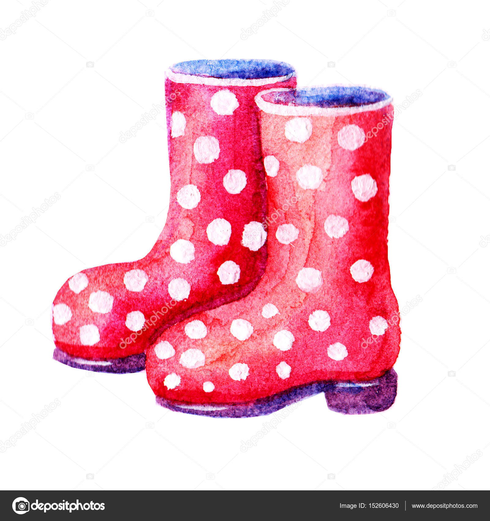 Red Rain Boots Clipart