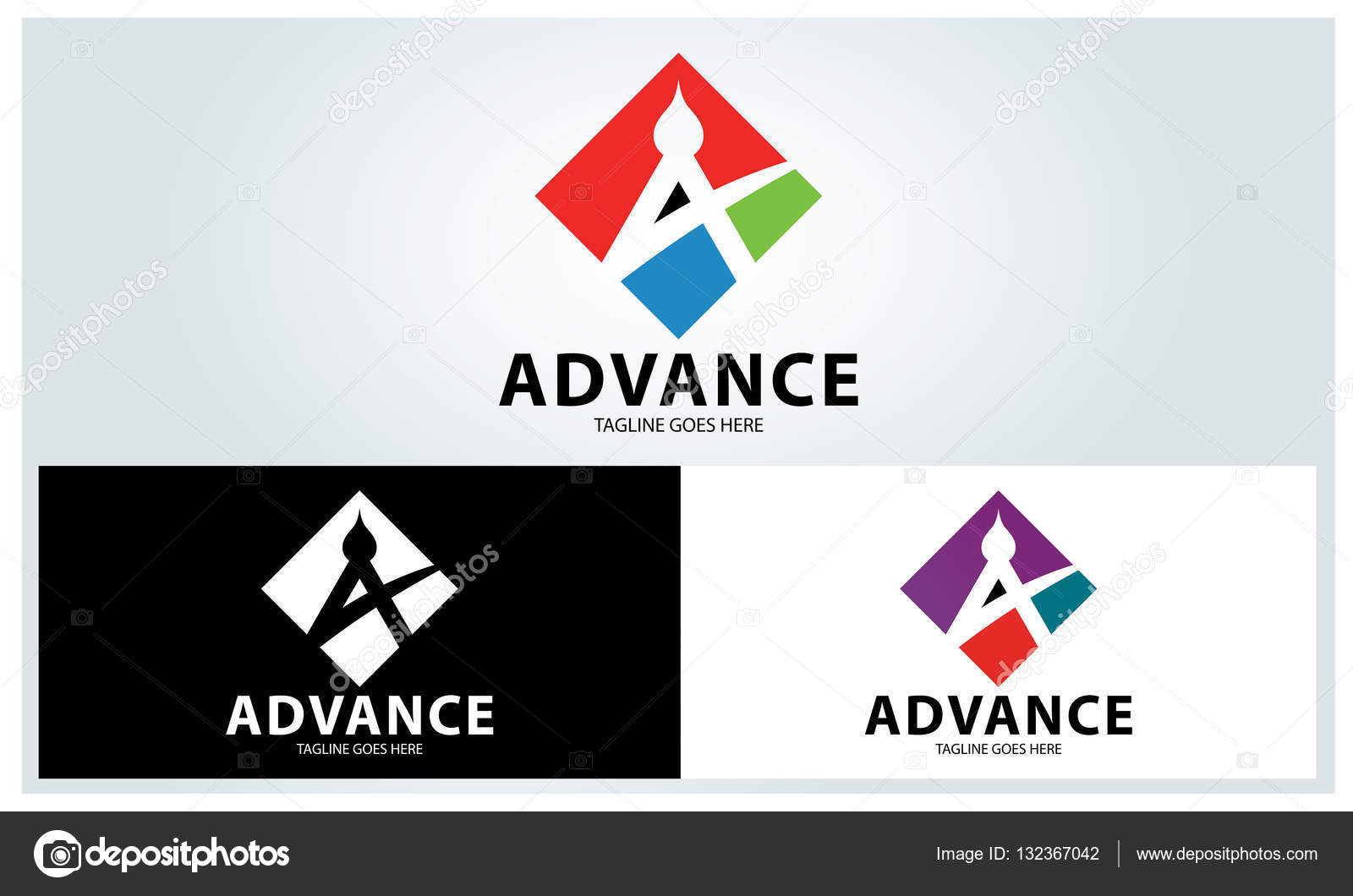 Advance logo design template ,Letter A logo ,Vector illustration Stock ...