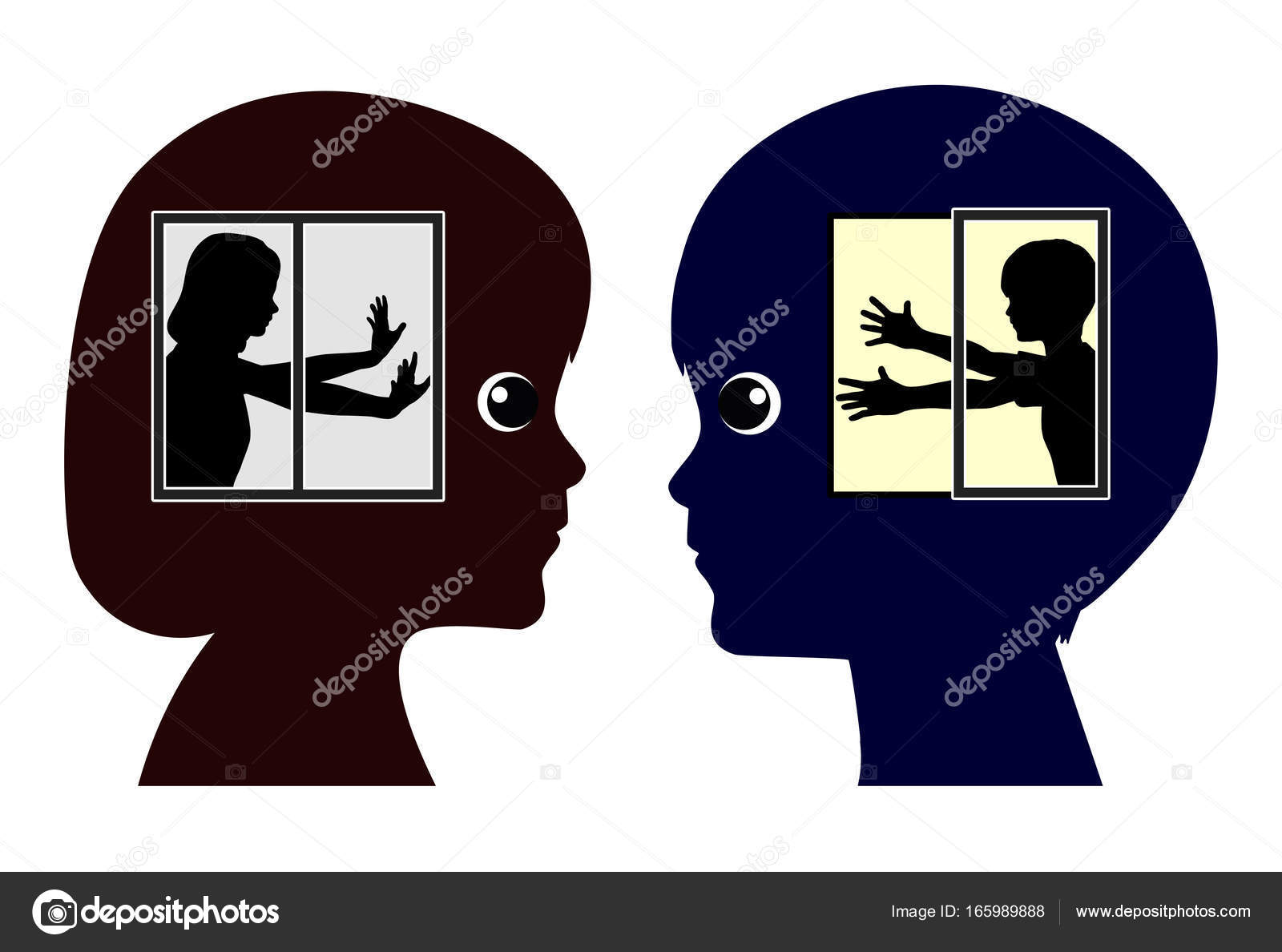 Introverted and Extroverted Kids Stock Illustration by ©sangoiri #165989888
