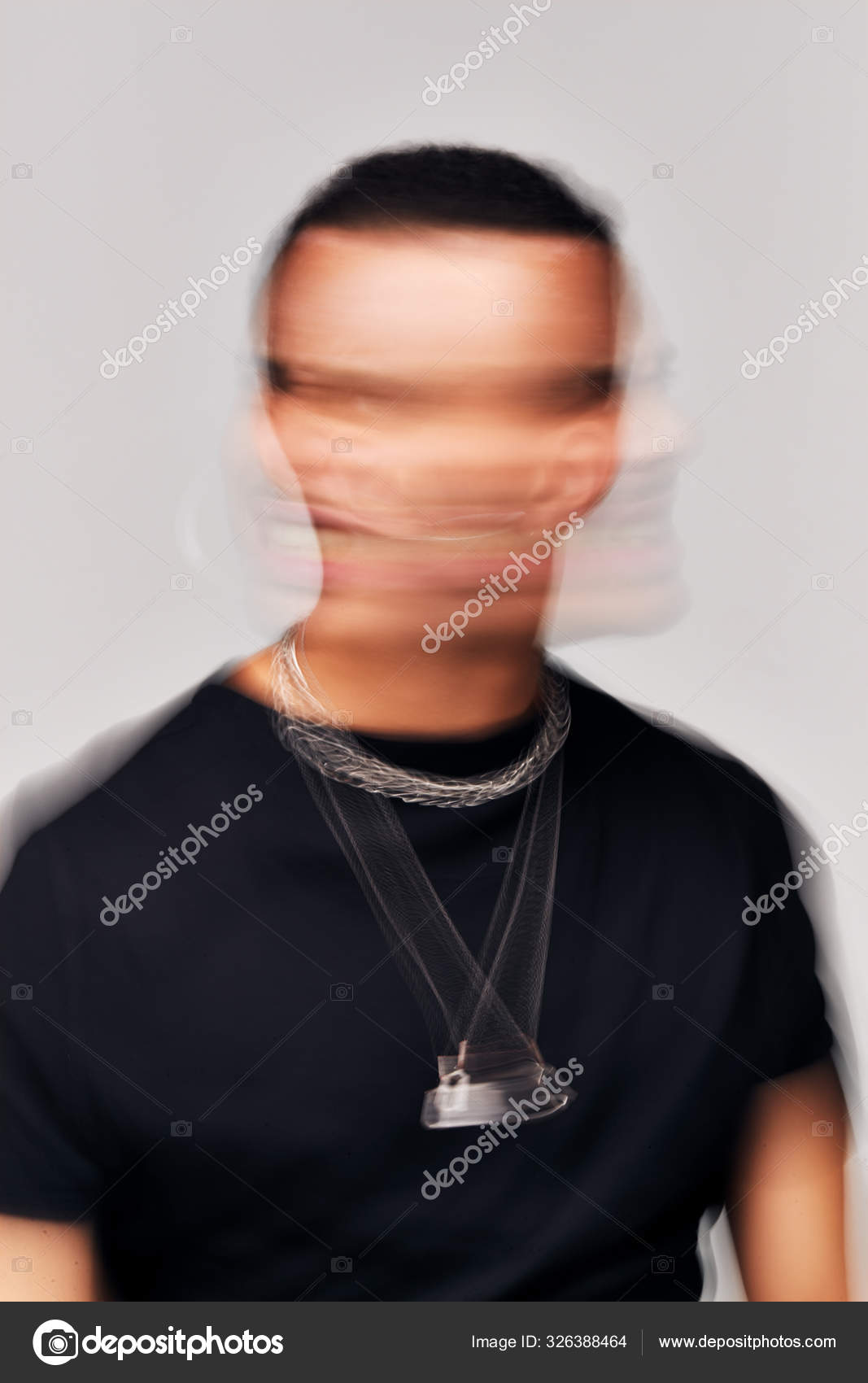 Concept Shot Man Distorted Face Illustrating Mental Health Issues ...