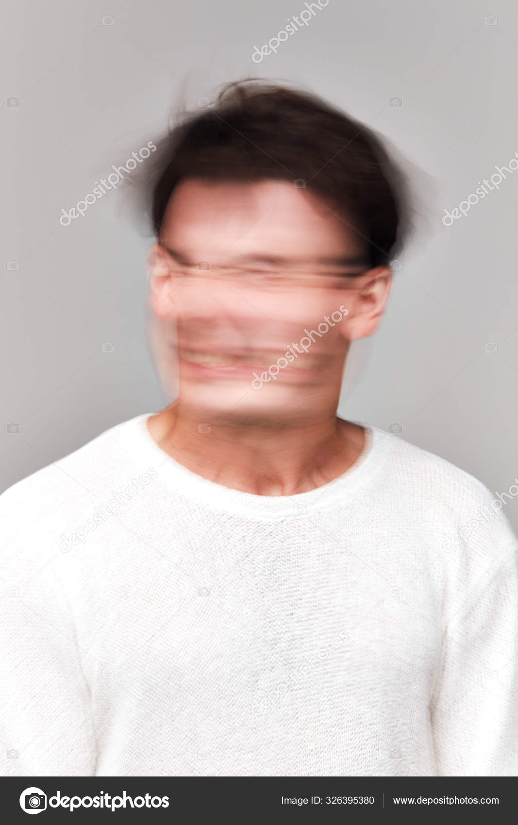 Concept Shot Man Distorted Face Illustrating Mental Health Issues Stock ...