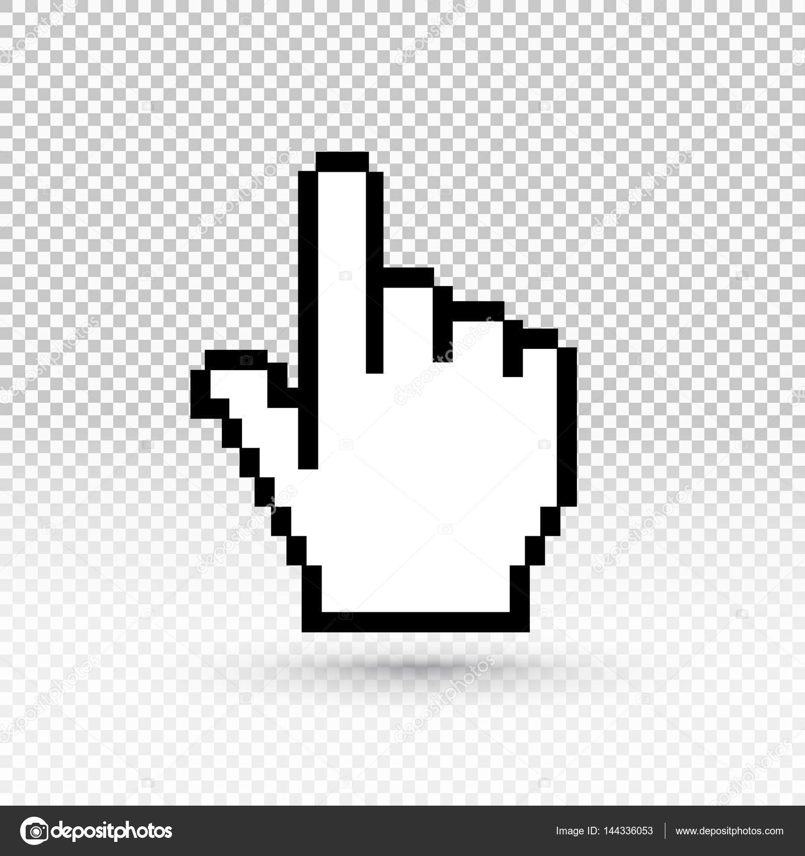 Icono del cursor de mano. Ilustración vectorial EPS 10. Diseño plano ...