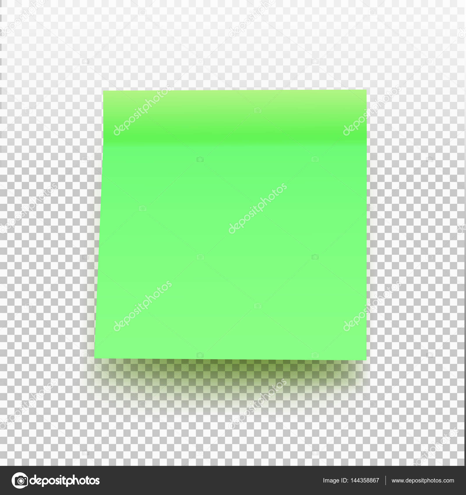 Post It Note Transparent Background Green