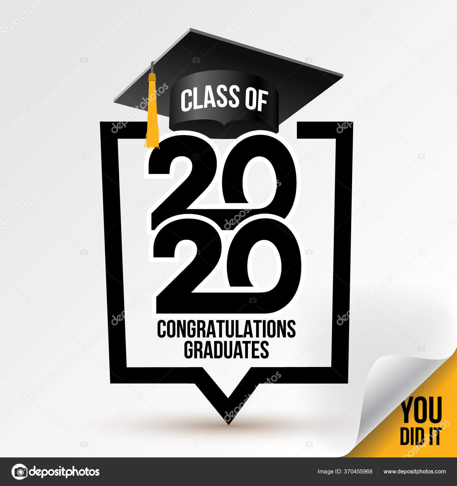 Logo Class 2020 Congrats Graduation Lettering Graduation You Did ...