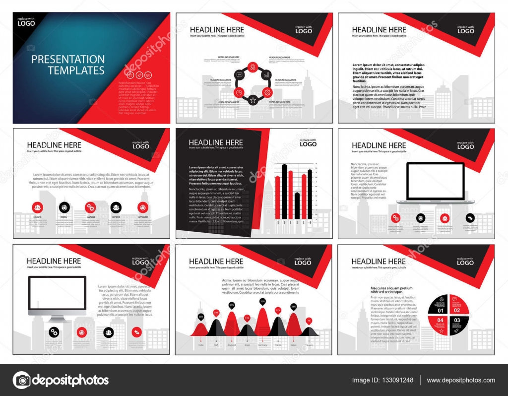 Page layout design template for presentation and brochure , Annual ...