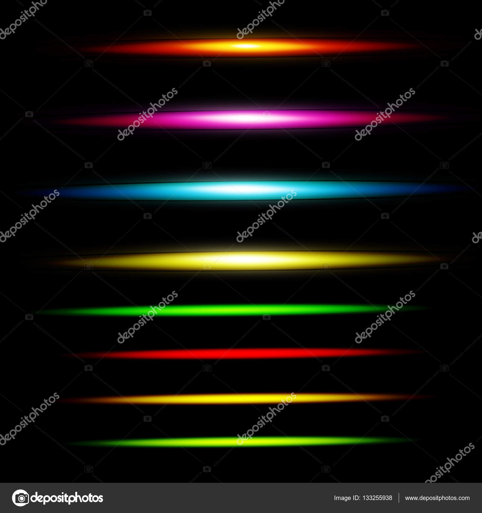 Realistic light glare sparkle, highlight set. Collection of beautiful ...