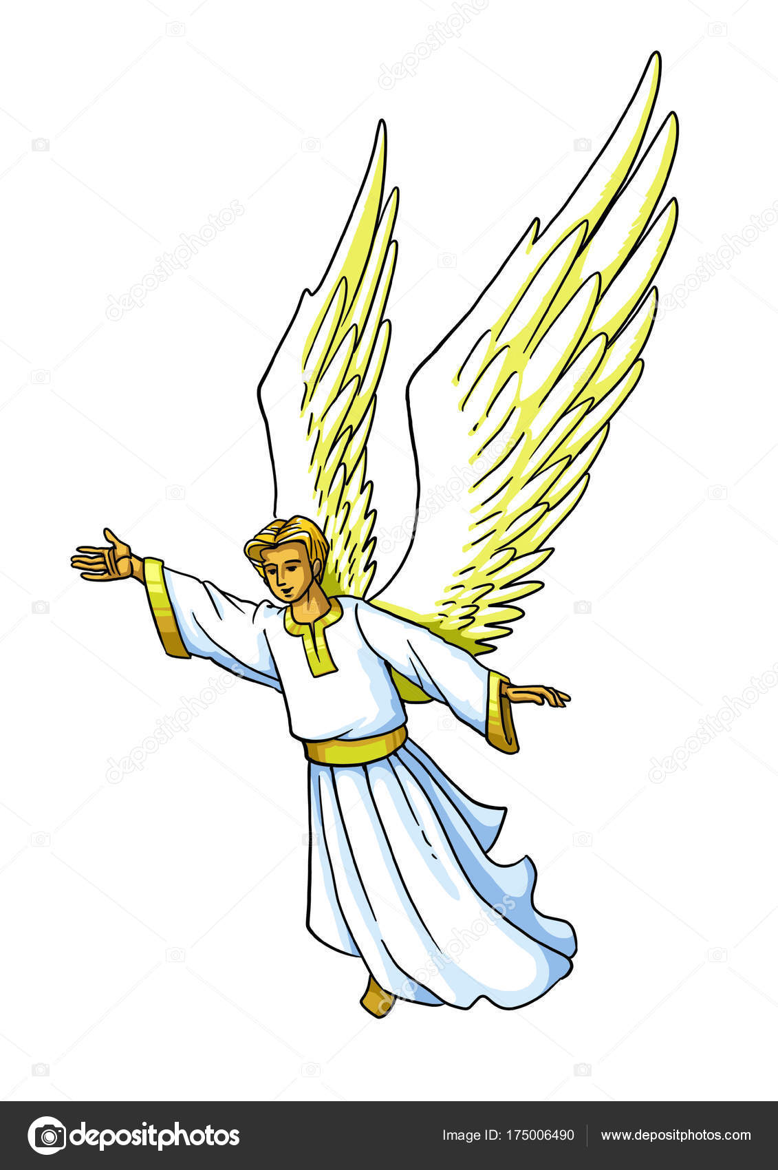 Historia de Navidad. El Ángel anuncia el nacimiento de Cristo . Ilustración de stock #175006490 ...