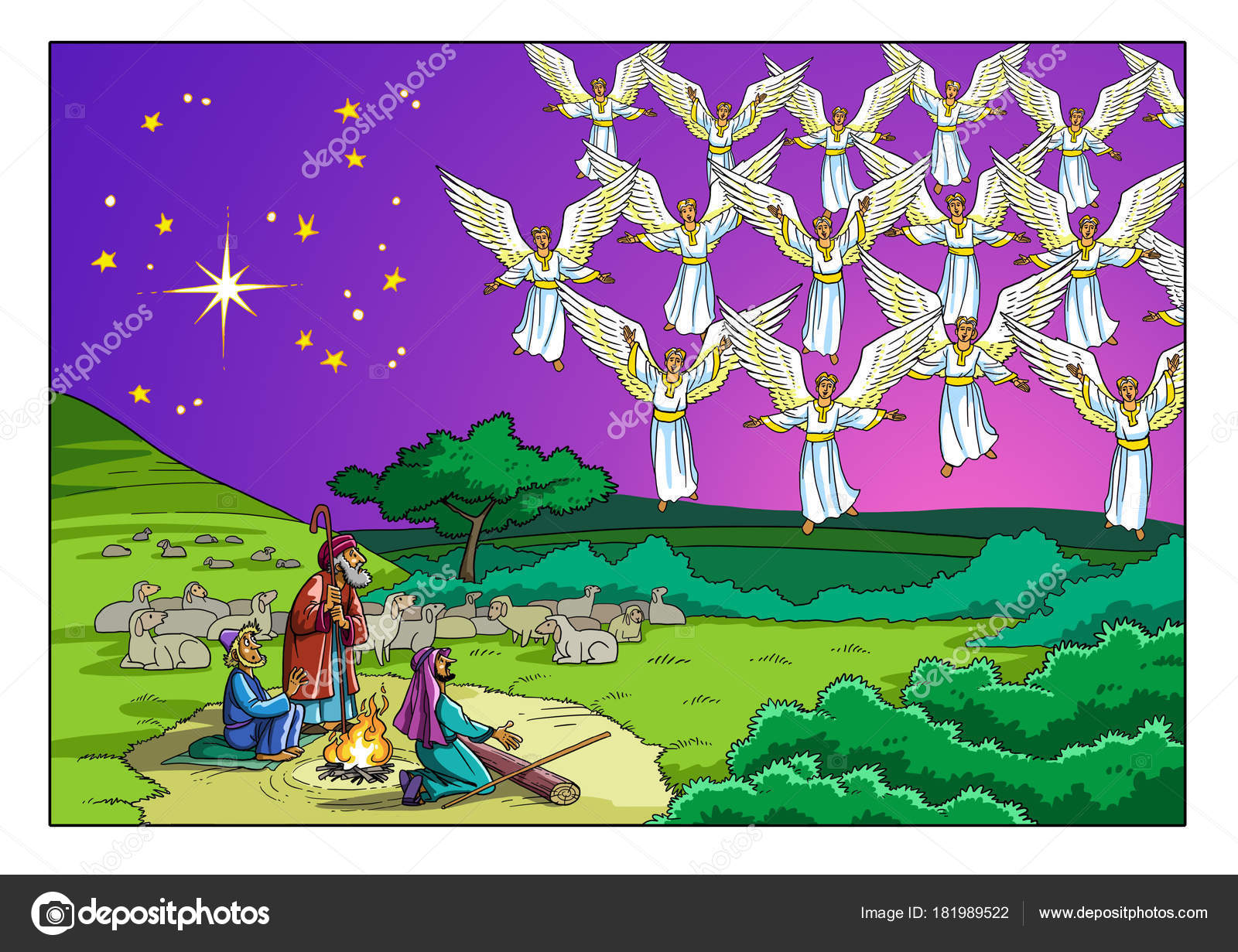 Angels And Shepherds Clipart